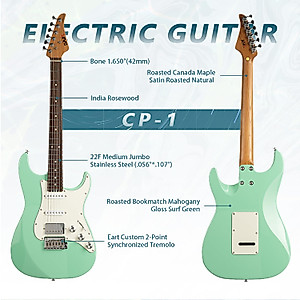 EART CP.1 Electric Guitar 6-String Solid-Body,S-S-H Pickups, Music Style Switching, Clear Tone, Meeting Various Needs