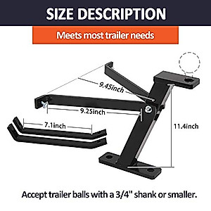 ELITEWILL Lawn Mower Trailer Towing Hitch, Garden Tractor Pro Hi Hitch Compatible with John Deere Cub Cadet Husqvarna Craftsman Riding Mowers