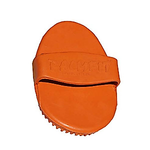 Grewal Equestrian Palm Fit Curry Comb (Orange)