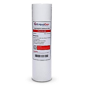 LiquaGen- 5 Micron Polypropylene Sediment Water Filter (2.5" x 10") Compatible for Any Standard RO Unit | 1 PCS | Whole House Water Filter for Water Purifier's | Home Water Filter
