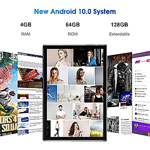 qunyiCO Android Tablet 10 inch Tablets Y20 (10.1'') Android 10.0 Tablet, 4G Dual SIM, 4GB RAM 64GB ROM, 8000mAh, 1280x800 IPS, 5MP+13MP Dual Camera, 5G / 2.4G Dual WiFi, Type C/OTG/GPS