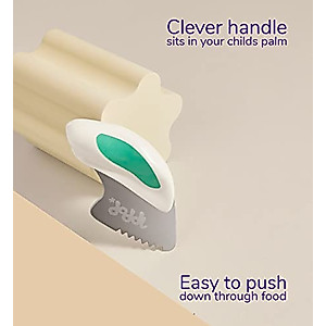 Doddl Food Knife for Children, Toddlers or Babies 12 Months + | Promotes Self Feeding Helping Your Child to Use Silverware Utensils in The Right Way (Lime Green)