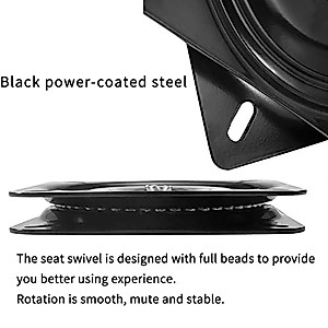 2Pack Bar Stool Swivel Plate, 7 Inch Boat Seat Swivel Mount Plate, Heavy Duty Chair Swivel Plate, Bar Stool Swivel Replacement for Barstools Recliner Chair Boat