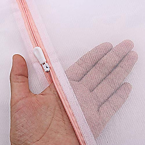 Tenn Well Mesh Laundry Bags, 2 Pack 43.3 x 35.4 inch Extra Large Laundry Bags Mesh Wash Bags with Zipper for Delicates, Coats, Blankets, Toys, Bedding, Curtains