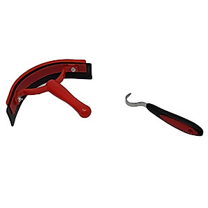 Premium Horse Grooming Kit | 9 Piece Durable Hair groomer Brush Set. Perfect Horse Gift For Beginners or Professional (Red)