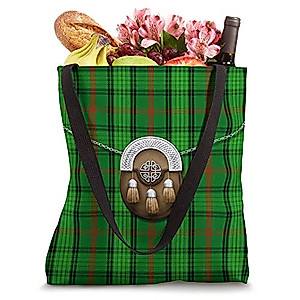 Scottish Clan Ross Tartan Plaid With Sporran Tote Bag