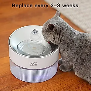 BEQ Replacement Filters 12 Pieces for BEQ 2.5L/84oz Indoor Ultra-Quiet Stainless Steel Cat Water Fountain Dog Water Dispenser Automatic Pet Fountain