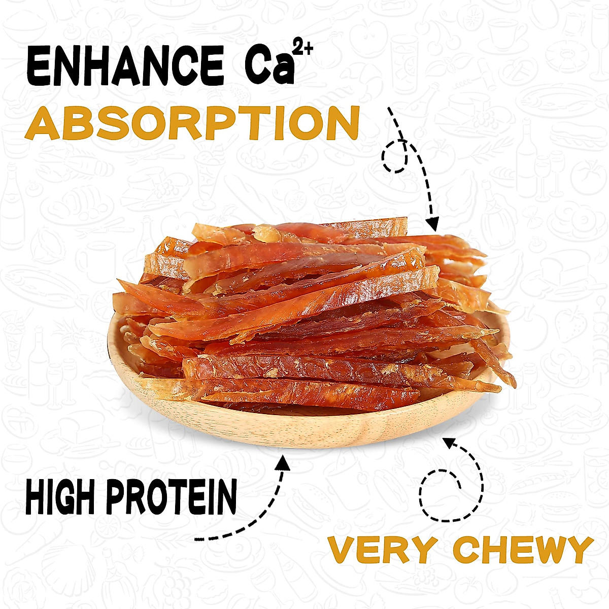 PAWUP Chicken Jerky Strips Dog Treats, Training Treats for Dogs w/Taurine, Low Fat, Natural Chicken Jerky Cuts, 12.5 oz