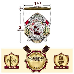 Armor Coin & Emblem: Wildland Firefighter Challenge Coin | Honoring Bravery | A Thoughtful Firefighter Gift and Lasting Tribute | Firegfighter Pride Coin