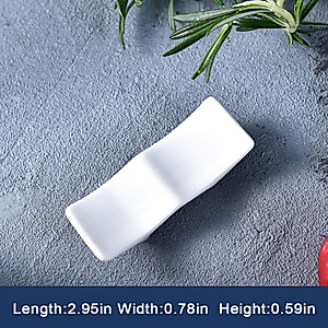 Chopsticks Holder Set of 6 Ceramic Chopstick Stand Rest Rack Spoon Fork Knife Holder Set