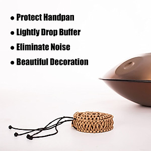 BaiTTang Handpan Rope Braid Rattan Rope Surround Decoration, Apply to 21Inch -25Inch Handpan Steel Drum, Pure Handmade, Protection Buffer, Eliminate Noise ( Color : Black )