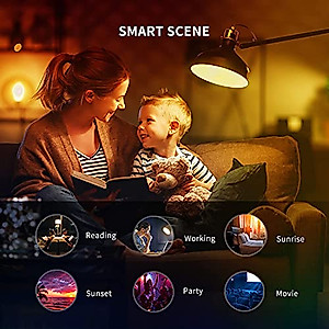 YEELIGHT Alexa Light Bulb, Smart Light Bulbs, Smart Bulbs That Work with Alexa & Google Home, Razer Chroma, A19 RGBW LED WiFi Light Bulbs No Hub Required, 60W Equivalent 900LM CRI>80 2 Pack