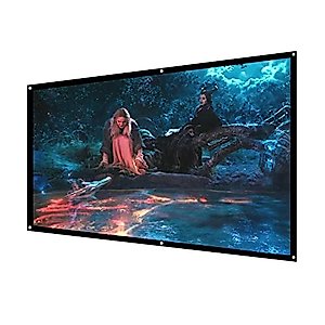 84 in Front and Rear Projector Screen, Hanging Movie Screen with Hooks Ropes, Portable Office Indoor Outdoor Video Projection Screen,Leinwand Beamer Projektionsleinwand Écran de Projection 投影幕布