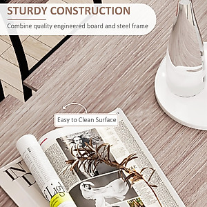 HOMCOM 5-Piece Dining Table Furniture Set Modern Industrial Table with 4 Chairs for Dining Room, Kitchen