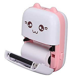 Liccx Pocket Printer, Mini Photo Printer, 200DPI Resolution,Ergonomic Design, Print Any Text, Pictures, Memos, Blessings,(Pink)