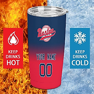 Custom Car Tumbler,Tumblers Stainless Steel 20.8oz,Personalized Baseball Cup,Sports Travel Coffee Mug,Customized Presents Gifts for Mother's Day Friends Fan Players Coach Lovers,Custom Number and Name
