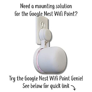 The Nest WiFi Pro Genie Wall Mount Outlet Holder Stand (3-Pack) | Lowest Profile | Open Access | No Messy Screws or Tape | Reinforced Support | Horizontal and Vertical Outlets
