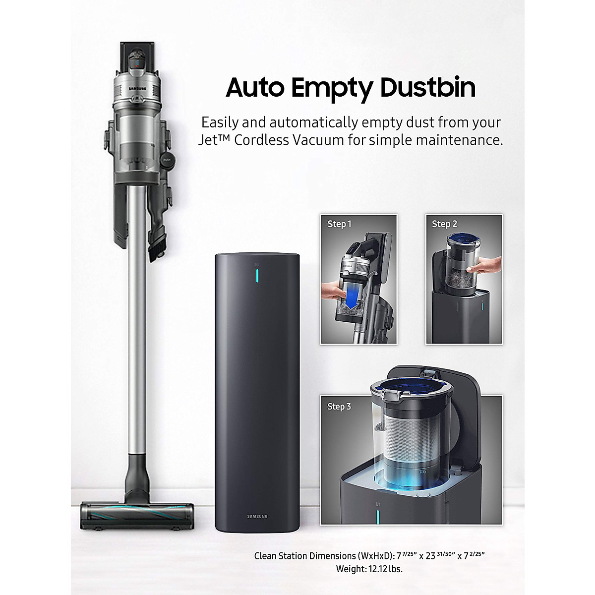 Samsung 90 + CS Jet Cordless Stick Vacuum, Grey