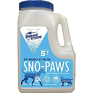 Diamond Crystal SNO-Paws Snow and Ice Melter - Calcium Chloride & Salt-Free Pet Safe Ice Melter with Blue Tint - Melts Ice Down to 5 Degrees