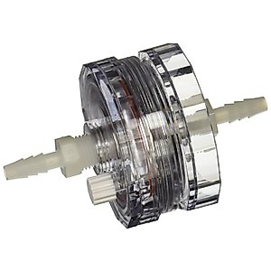 PALL 1119 Polycarbonate in-Line Filter Holder for 47 mm Filter Disc, Non-Sterile, 3.4 bar Maximum Operating Pressure, 5.8 cm Length x 6.4 cm Diameter