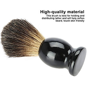 Men's Shaving Brush, Pure Badger Shaving Brush,Black Handle,Men's Professional Hair Salon Tool,Give You Easier Shaving