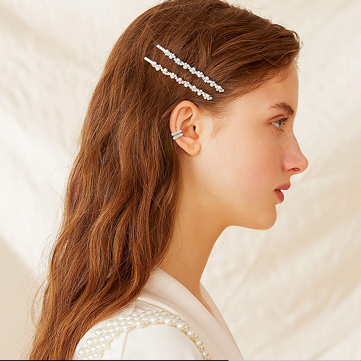 Milacolato 925 Sterling Silver CZ Pave Ear Cuffs Small Hoop Earrings for Womens Cubic Zirconia Huggie Non Piercing Earrings