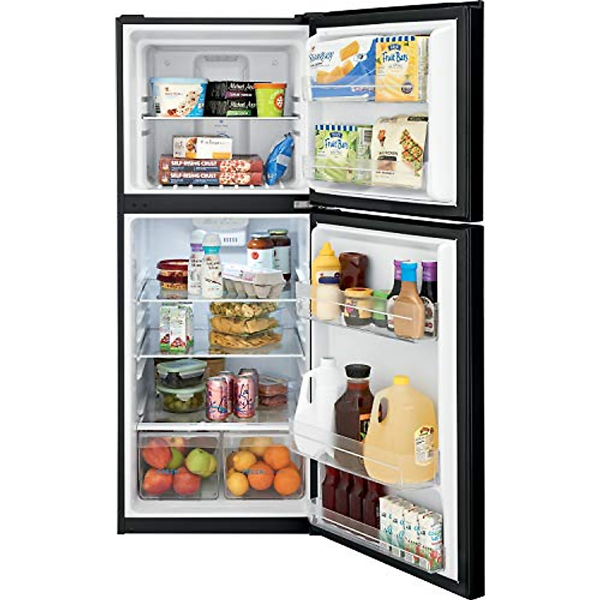 Frigidaire 11.6 Cu. Ft. Compact ADA Top Freezer Refrigerator in Black with Electronic Control Panel, Reversible Door Swing, ENERGY STAR