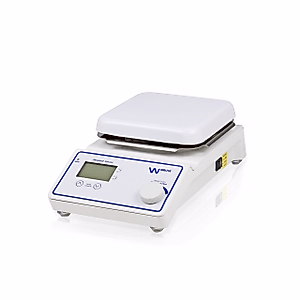 Parco Scientific P1007-HS Digital Hotplate Magnetic Stirrer w/Ambient - 380°C Temperature Range, 6.0" x 6.0" Ceramic Coated Plate, LCD Display, and 2 Magnetic Stir Bars