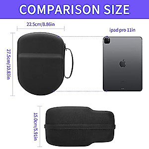 Yinke Carrying Case for Oculus/Meta Quest 2/Pico 4 Compatible with Headset, Elite Strap and Quest 2 Accessories, Hard Travel Case Protective Storage, Black