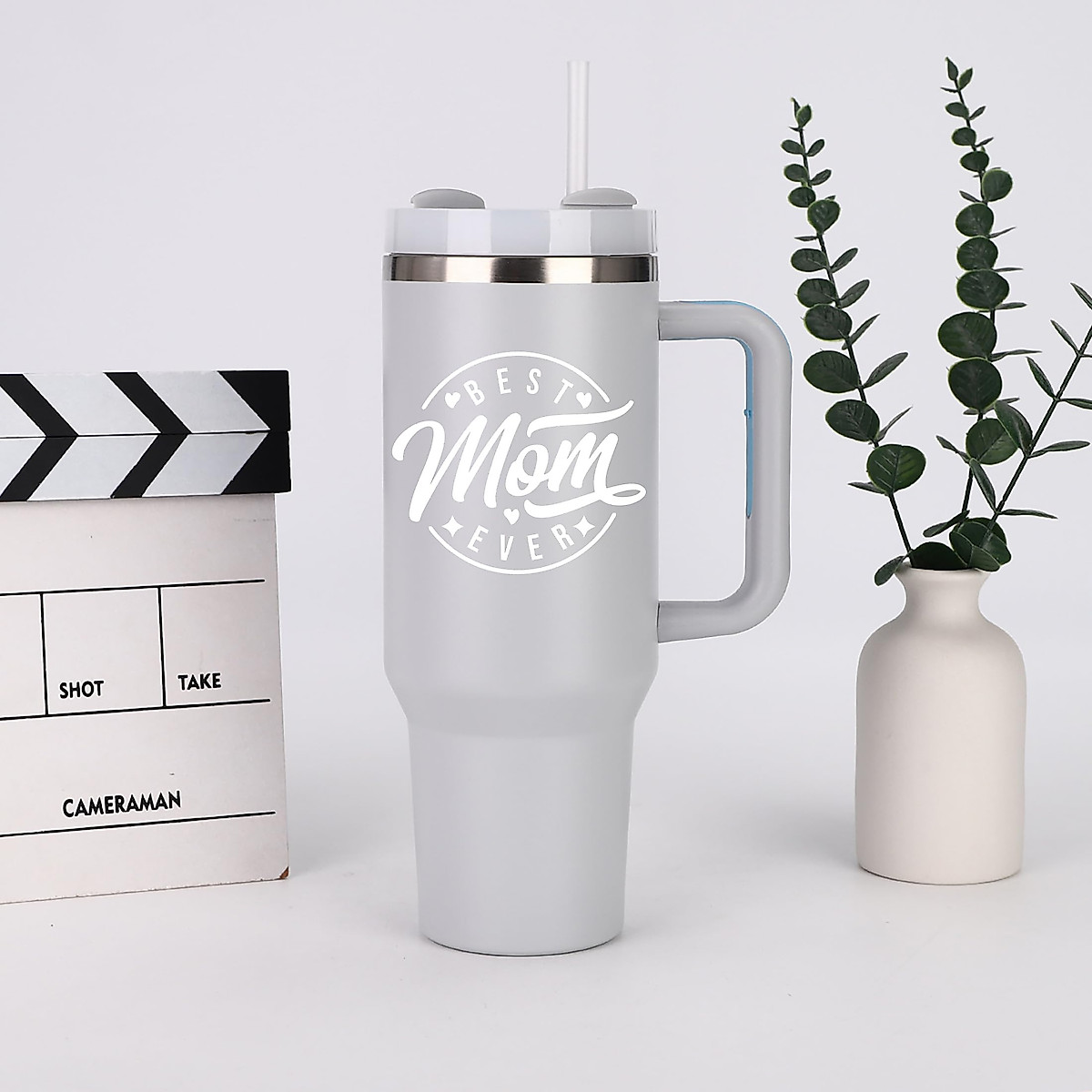 CHONG SHENG 40OZ Travel Tumbler Gifts for Mom Christmas, Mother's Day, Mom Birthday Gifts from Daughter Son, Best Mom Ever Coffee Mug