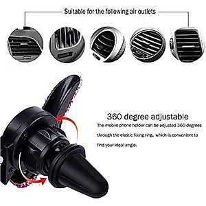 SUNCARACCL Bling Car Phone Holder, 360 Degrees Adjustable Crystal Auto Car Mount Phone Holder for Dashboard,Windshield and Air Vent (Pink)