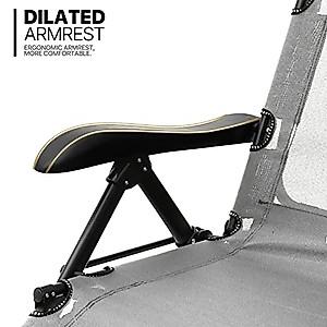 MoNiBloom Outdoor Lounge Chair Set of 2 Reclining Patio Lounger Chair, Folding Portable Chaise with Headrest, Adjustable Reclining Lawn Chair for Patio Beach Yard, 330lbs Capacity