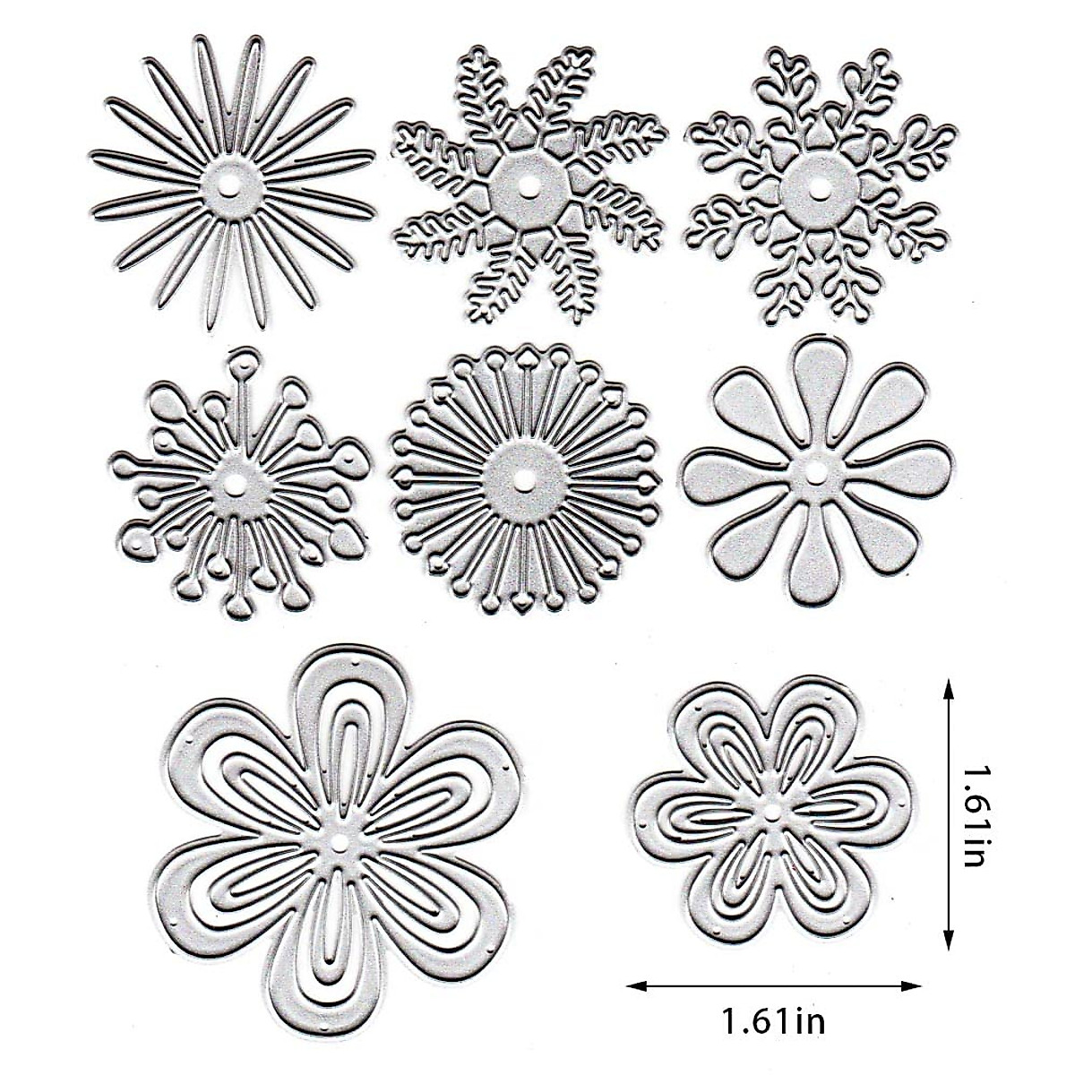 Estivaux Holiday Flowers Frame Die Cuts for Card Making, Floral Flowers Cutting Dies Sets Snowflake Dies Stencils Embossing Template for Scrapbooking DIY Cards Album Crafts Supplies
