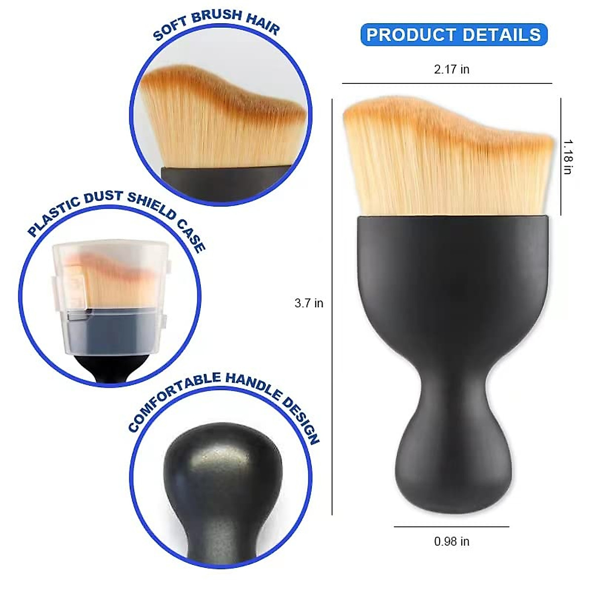 Car Interior Detailing Brush, Auto Interior Soft Hair Removal Brush,Car Brush, Car Cleaning Brush Interior Soft Bristles Detailing Brush Dusting Tool for Car,Home,Office,Computer,Keyboard (3PCS)