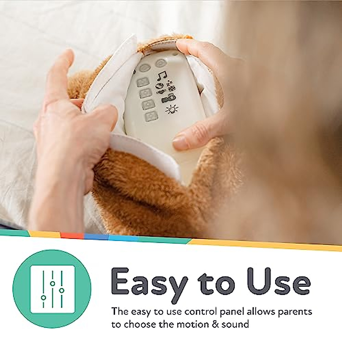 Nuby Lifelike Animated Sleeping Fox with 8 Soothing Lullabies & 4 Calming White Noises, 30 Min Non-Stop