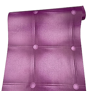 Yifely Purple Grid Shelving Paper Removable Shelf Liner PVC Drawer Sticker Redo Old Nightstands Doors 17.7 Inch by 9.8 Feet