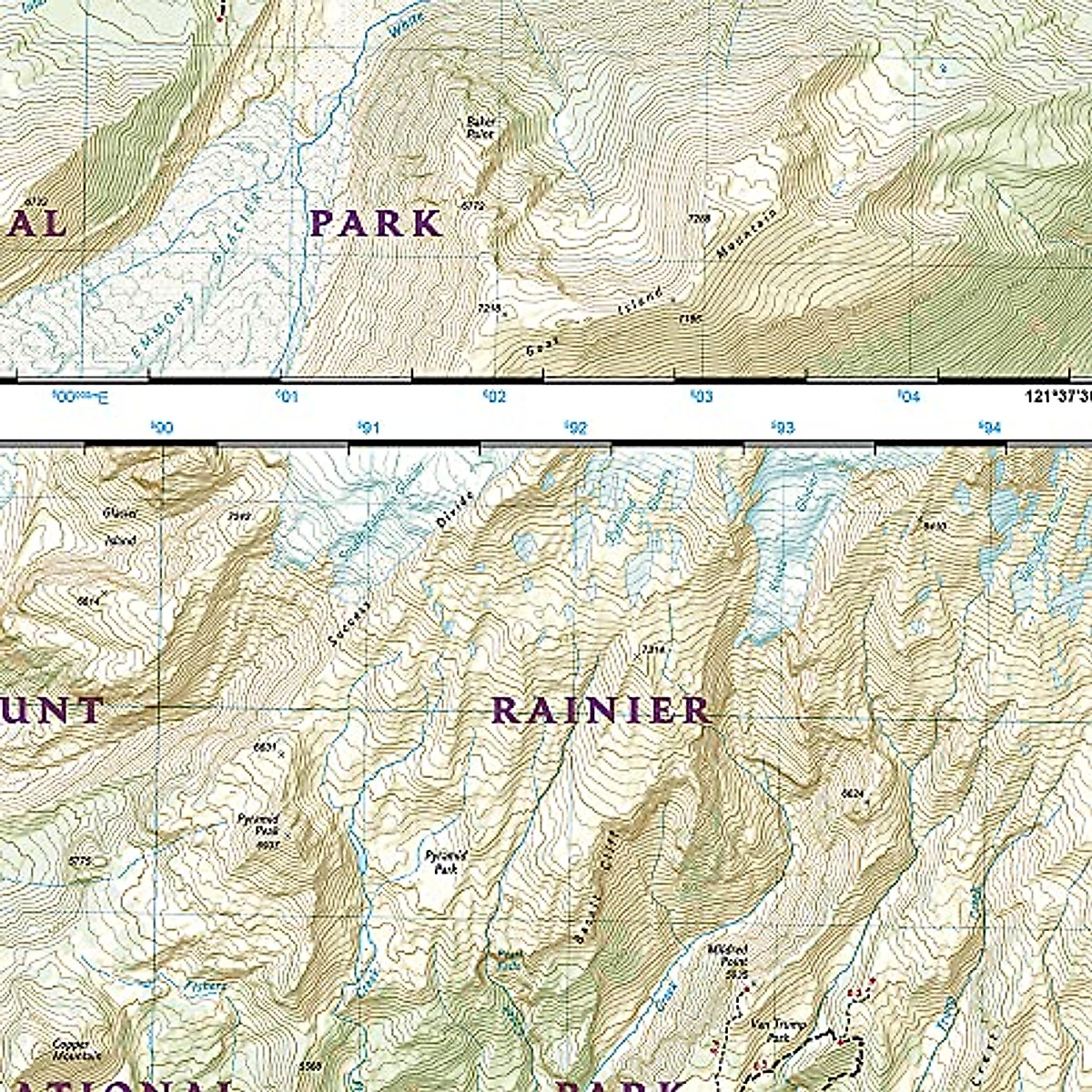 Mount Rainier National Park Map (National Geographic Trails Illustrated Map, 217)