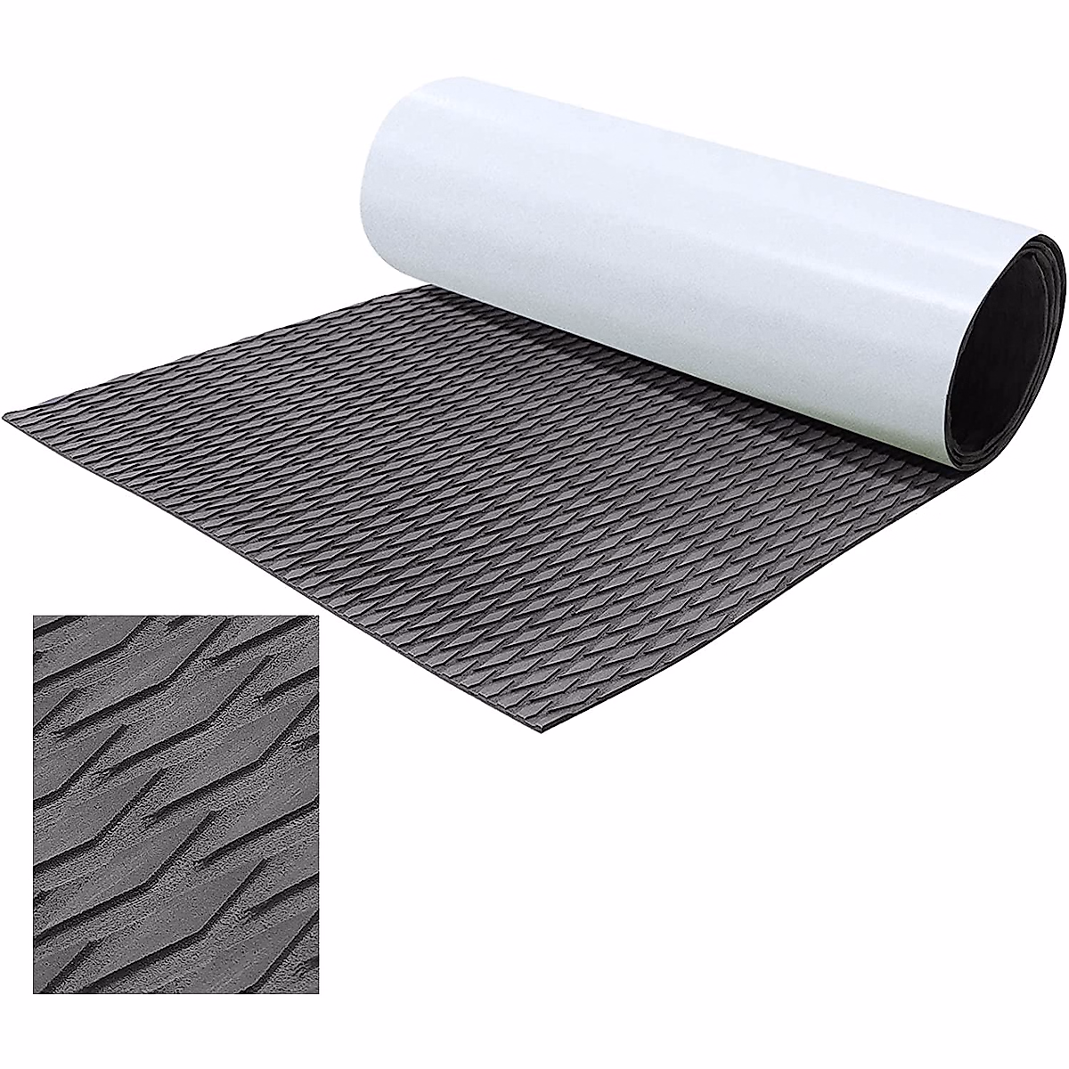 HZshark Boat Flooring EVA Foam Boat Decking Universal DIY Surfboard Traction Pad Non-Slip Grip Mat Self-Adhesive 94.5"x21.6" Trimmable Sheet for Fishing Boat Kayak Yacht RV, for Jet Ski, for Jon Boat