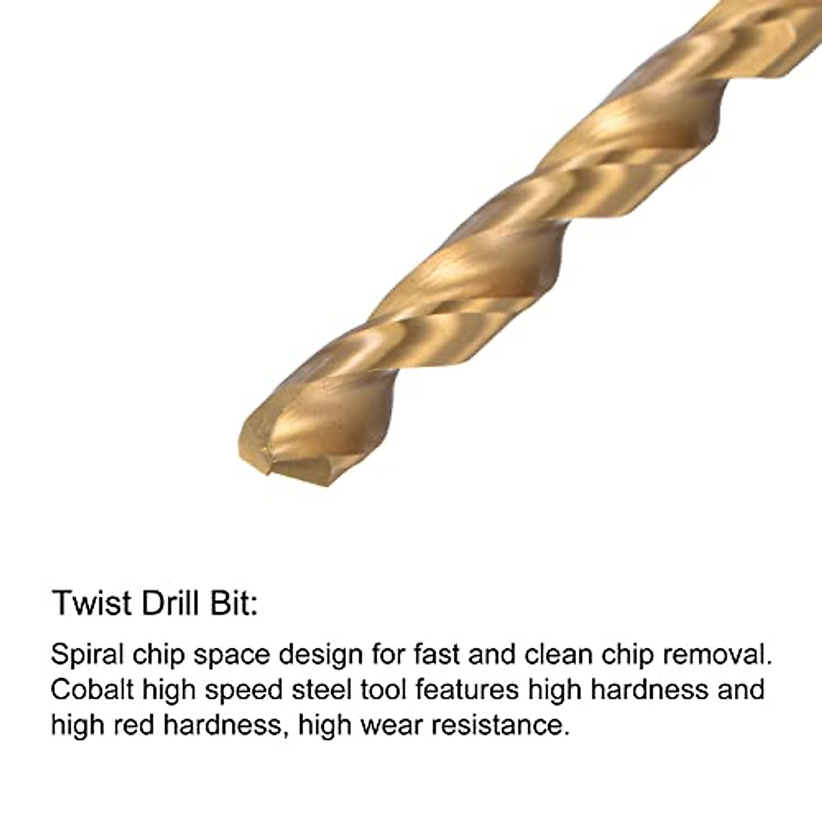 uxcell M8 x 1.25 Spiral Point Thread Tap and 6.6mm Twist Drill Bit Set, Metric Titanium Plated 6542 High Speed Steel Machine Screw Thread Tap Threading Tool