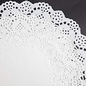 HAKSEN 108 PCS Paper Lace Doilies Combo, Pack 36 Each 6.5", 8.5", 10.5",Baked, Grilled, Fried Food,Tableware Decoration