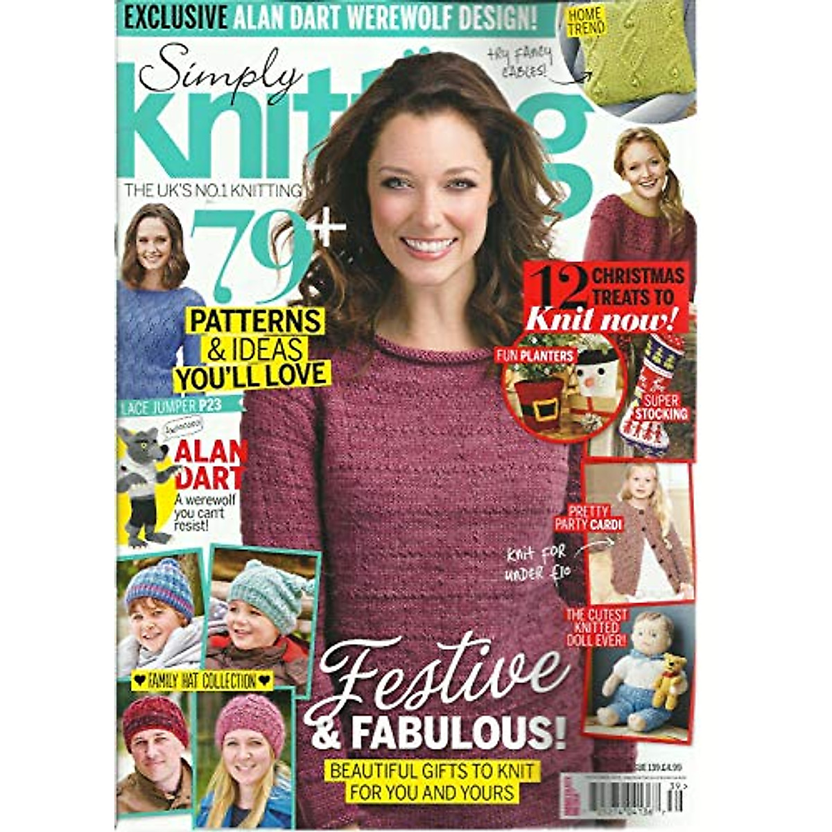 SIMPLY KNITTING, NOVEMBER, 2015 ISSUE 139 (SORRY, FREE GIFTS ARE MISSING)