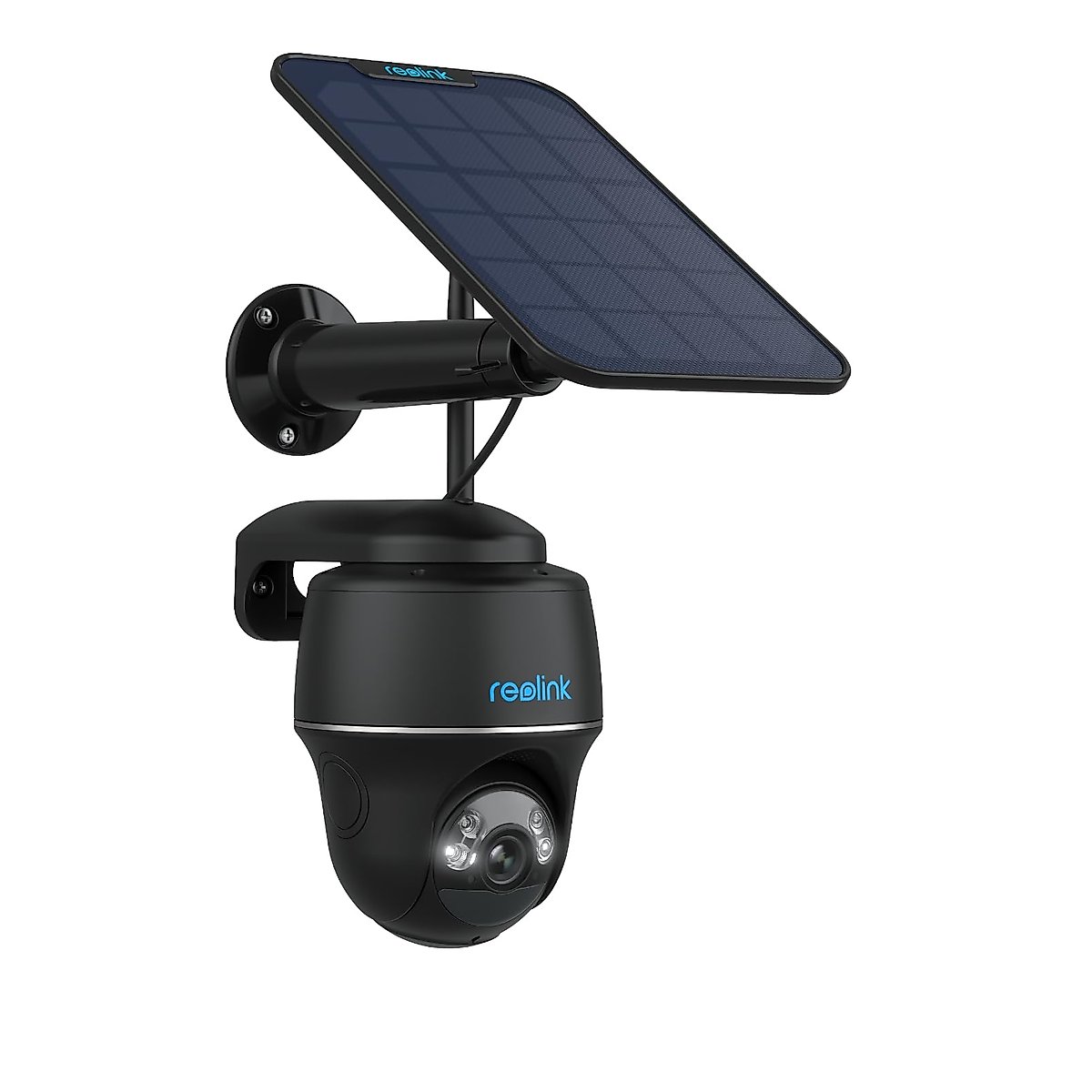 REOLINK 5MP Security Camera System Wireless Outdoor, Pan Tilt Battery Solar Cam with 2.4/5GHz Dual-Band WiFi, Smart Detection, PIR Sensor, 2-Way Talk, Argus PT with Solar Panel+128GB SD Card