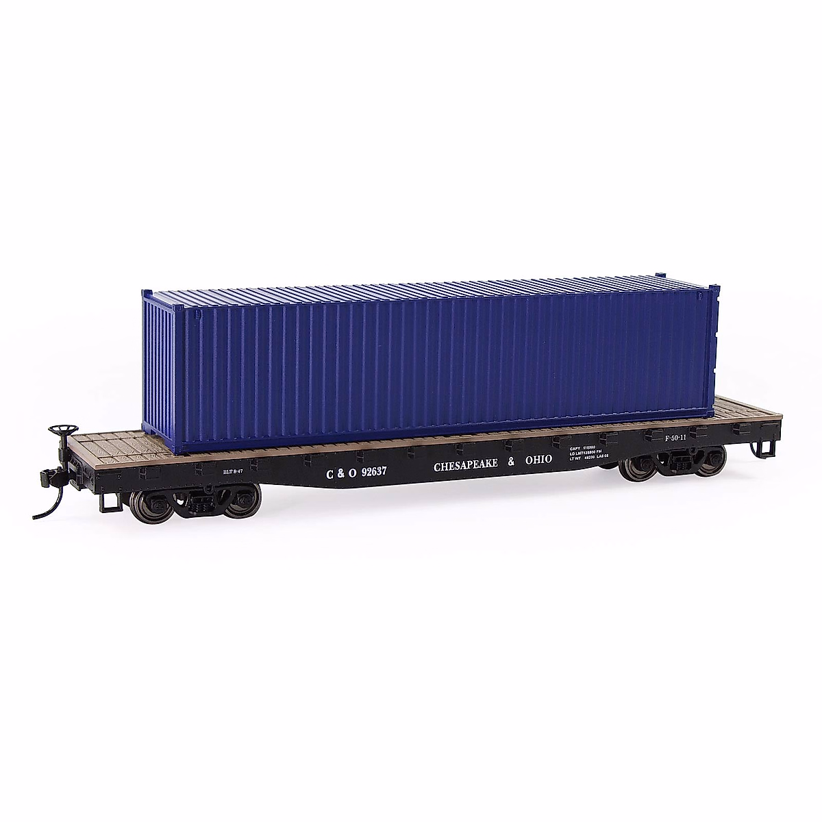 3pcs HO Scale Undecorated 40' (ft) Shipping Containers 1:87 Deep Bule Ribbed Side Container C8740DB