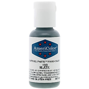 AmeriColor, Slate, 0.75 Ounce Bottle, Soft Gel Paste Food Color