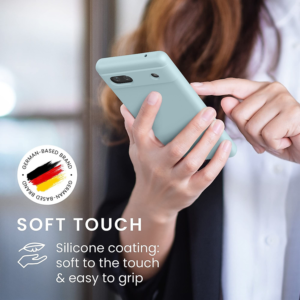 kwmobile Case Compatible with Google Pixel 6a Case - TPU Silicone Phone Cover with Soft Finish - Cool Mint