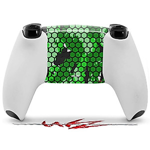 WraptorSkinz Skin Wrap compatible with Sony PS5 DualSense Controller HEX Mesh Camo 01 Green Bright (CONTROLLER NOT INCLUDED)