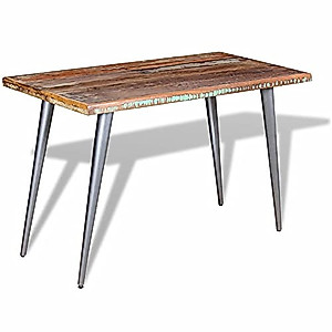 Tidyard Dining Table Solid Reclaimed Wood 47.2inx23.6inx30in for Bistro Kitchen Living Room Home Furniture