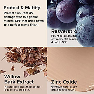 Paula's Choice RESIST Super-Light Daily Wrinkle Defense SPF 30 Matte Tinted Face Moisturizer, UVA & UVB Protection, Mineral Sunscreen for Oily Skin, Fragrance-Free & Paraben-Free, 2 Ounces