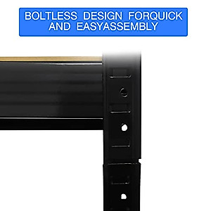 QiMu 5-Tier Heavy Duty Metal Shelving,Metal Storage Shelves, 59" x 28" x 12" Racking Storage Unit,for Home Office Garage Kitchen Bathroom Organization