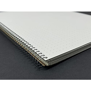 Maruman SPIRAL NOTE BASIC 8.58 x 11.69 inches (A4) after detached, 5mm dot grid, 80 Sheets (N005ES),White